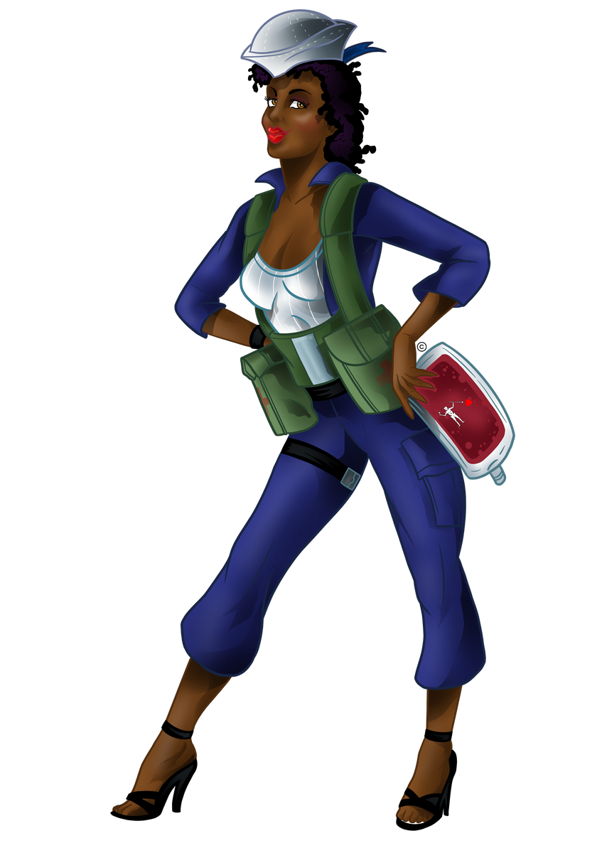 Corpsman Pinup Sticker