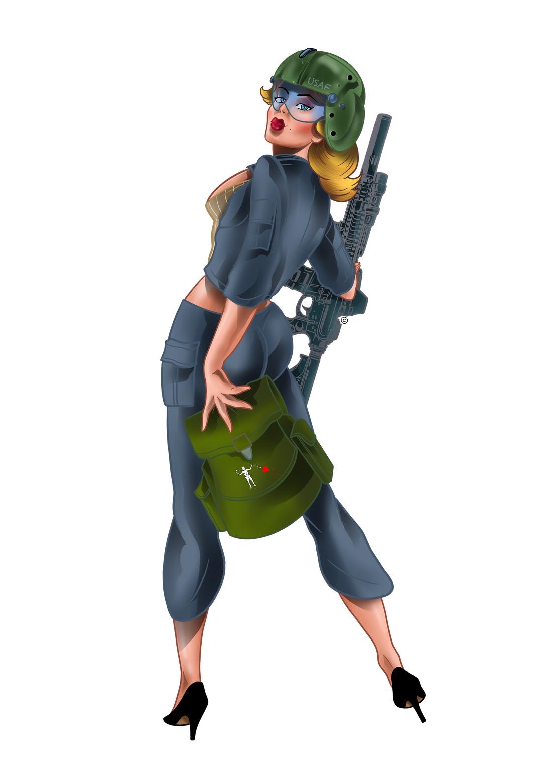 Military Flight Medic Pinup Sticker